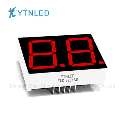 ELD-8201AS,ELD-8201BS,0.8英寸2位共阴共阳红色数码管YTNLED