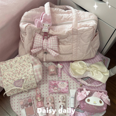 2025新款爱心绗缝大容量托特包女高颜值可爱少女心单肩手提通勤包