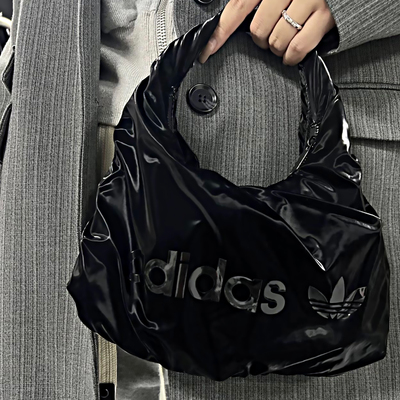 Adidas三叶草拉链单肩手提休闲包