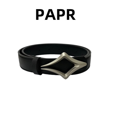 灵魂所在美拉德方棱形皮带男女