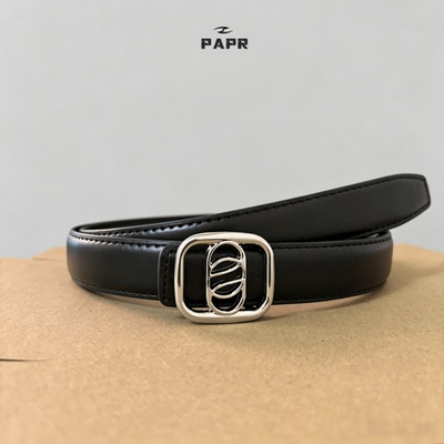 Papr女士皮带礼经典花卉纳帕双面牛皮2.5CM腰带