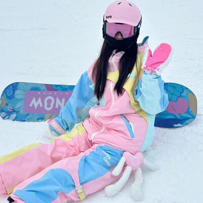 万科松花湖、北大湖雪服租赁01Chopchop马卡龙新款套装S/M非卖