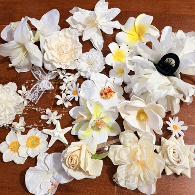 Willa｜度假风氛围感白色系花朵发饰超仙度假头花海边发夹刘海夹