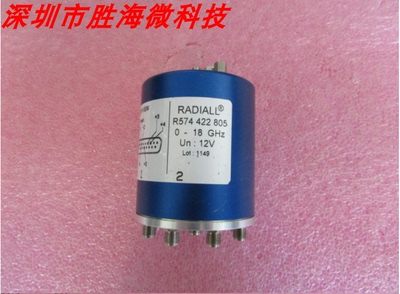 RADIALL R574422805 DC-18GHz SP8T 12V SMA 单刀八掷 微波开关