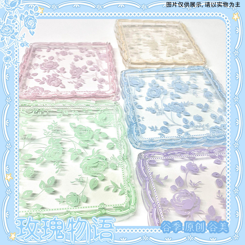 【谷季】玫瑰物语 原创谷美 谷美亚克力拍立得杯垫方卡相框谷子