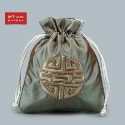 抽拉文玩核桃首饰收纳袋福袋