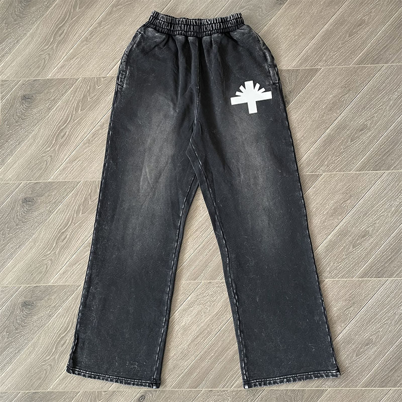 Vertabrae sweatpants 洗水立体印花运动男女休闲长裤