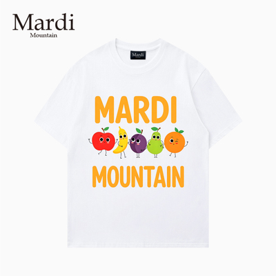 Mardi Mountain【官方授权】韩国2026春夏款黑白纯棉短袖女t恤
