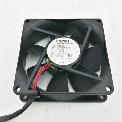 原装德国PAPST TYP8412NH 12V 2.2W 8CM 8025 设备工控机散热风扇