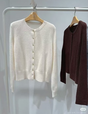 MM商场同款2026春季新款圆领开衫女百搭针织上衣5H1130641