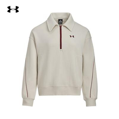 UNDERARMOUR安德玛官方运动2025女1/2拉链卫衣 6006009-279