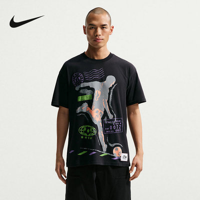 NIKE耐克男短袖上衣夏季新款宽松透气图案印花运动T恤IR5749-010