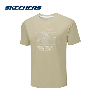 Skechers斯凯奇2026夏男士宽松简约圆领轻薄休闲短袖T恤 P226M119