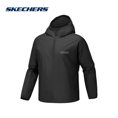 SKECHERS斯凯奇夏男子透气户外运动休闲百搭梭织连帽外套P226M118