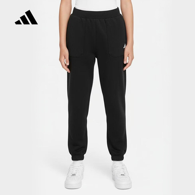 adidas阿迪达斯官方运动2026春男大童针织长裤 KG5956