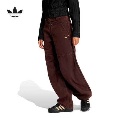 adidas阿迪达斯官方运动2026春女工装长裤 KE1066