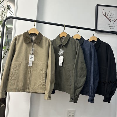 仇仇家 男装女装秋季休闲拉链短茄克外套巴恩风翻领夹克QQ478230