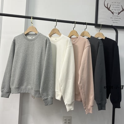 仇仇家！男装女装卫衣长袖运动衫圆领T恤休闲纯色百搭新款475377