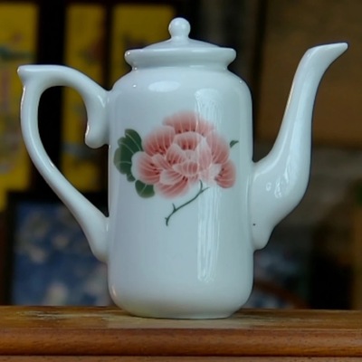 景德镇高温陶瓷高白泥芙蓉花壶家居茶壶茶具醋壶功夫壶