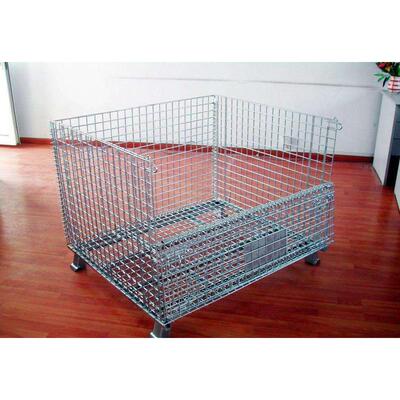 佛山厂家供应仓库折叠仓储笼abc系列轮子铁框可加周转箱非标