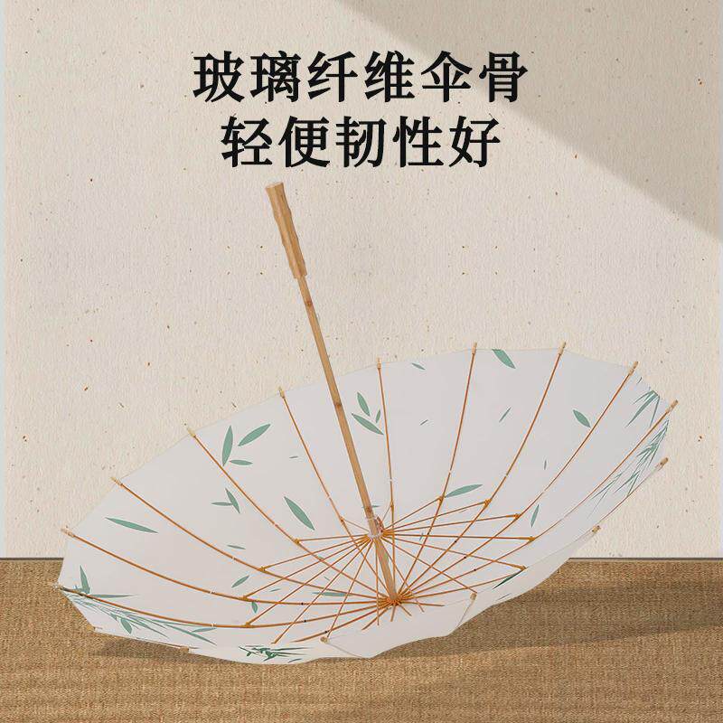新款16骨直杆伞中式新长柄雨伞简约时尚小清新竹节手柄工艺伞