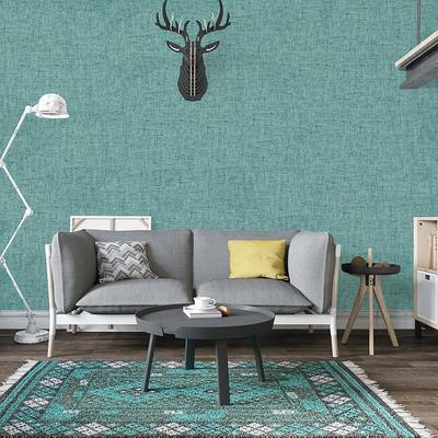 热销厂家直销装修主材亚麻背景布提花墙纸墙布无纺纯素色无缝壁布