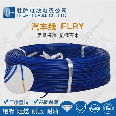胜牌现货供应flry-b6.0平方汽车线线束等级阻燃vw-1as裸铜绞线