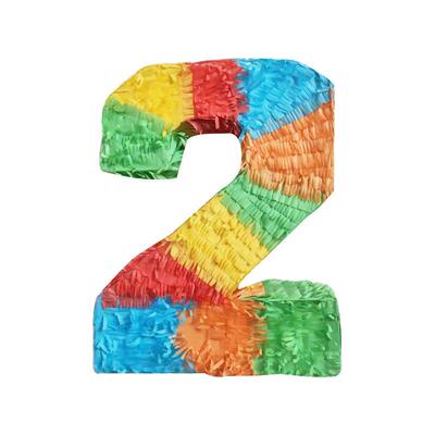 现货节日彩色立体皮纳塔pinata砸糖填充生日派对数字装饰批发