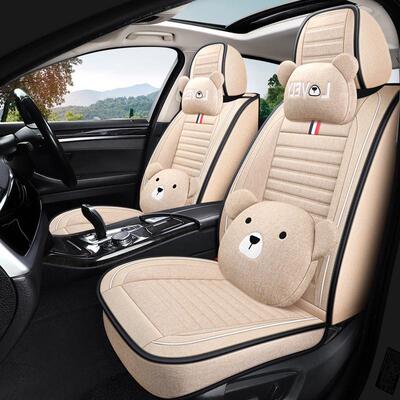 北京现代IX25IX35悦动朗动领动名图途胜四季适用全包座套亚麻坐垫