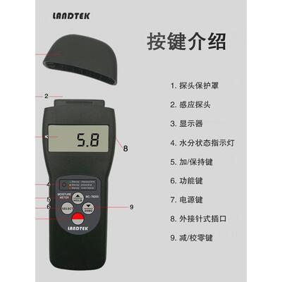 兰泰MC-7825PS针式/感应式水分测试仪建筑材料木材水分仪