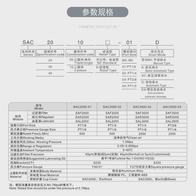 sns神驰油水分离器开压自动差空压机空气过滤器排水sac4000-04