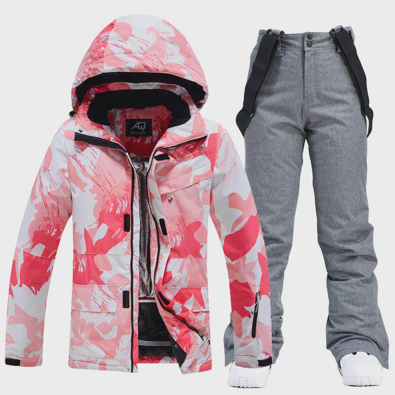 新款滑雪服套装女士冬季户外防风防泼水保暖加厚单板衣裤滑雪双板