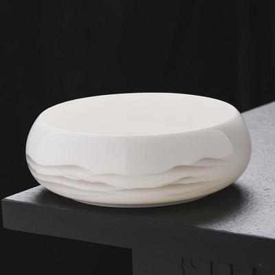 工具白瓷茶洗大号家用高档杯洗功夫茶具泡茶羊脂玉水盂茶台废水缸