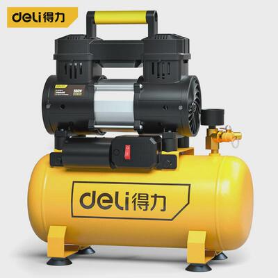 得利无220v小型大功率充气泵50l空压机油静音免保养2600w