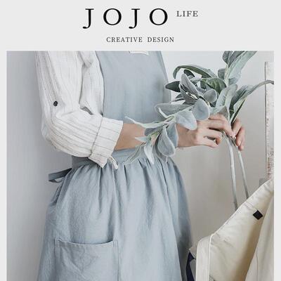 JOJO'S L. PD·Finches·围裙家用纯水洗棉棉麻咖啡店工作 | 青雀