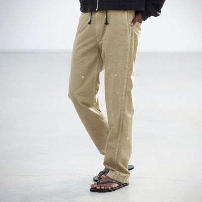 AURALEE件染直筒卡其布休闲裤