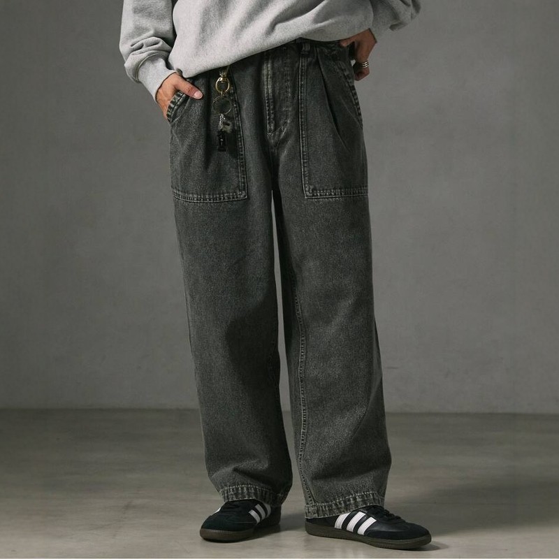 JOURNAL STANDARD relume denim baker 24AW 水洗褪色工装牛仔裤