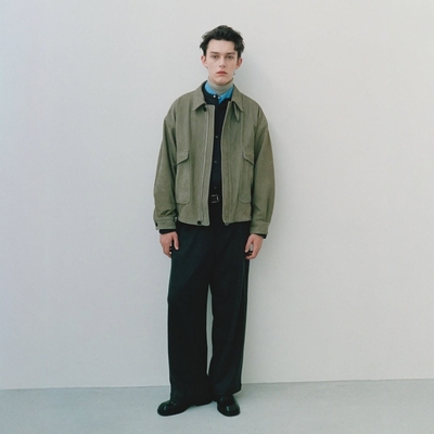 YOKEGraphpaper牛巴革飞行夹克