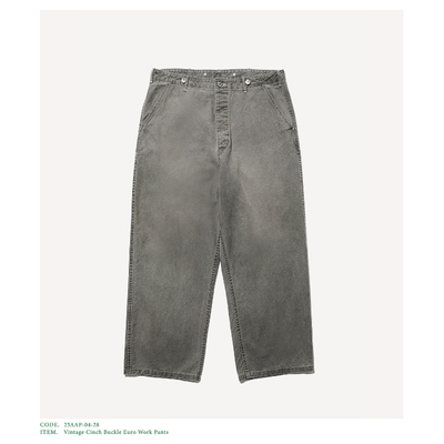 A.PRESSE复古欧洲宽松水洗工装裤