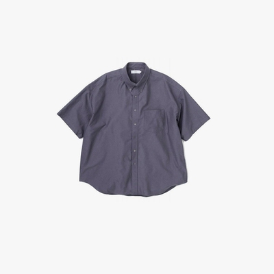 Graphpaper牛津布宽松短袖衬衫