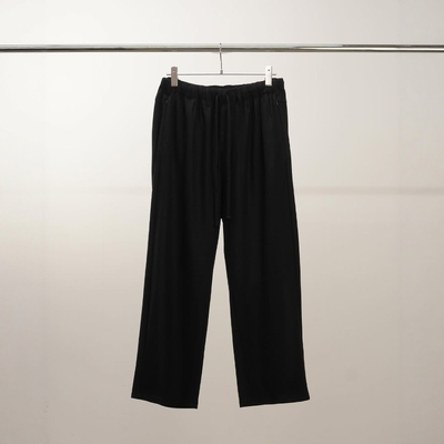 ANCELLM羊毛打褶抽绳宽松西裤