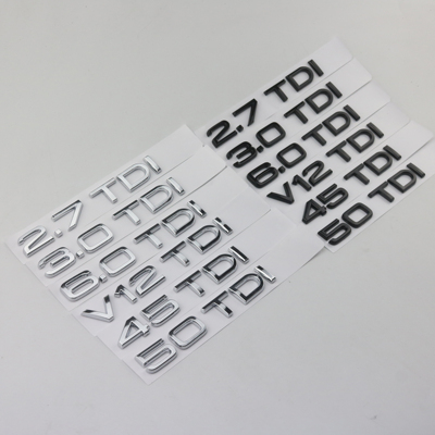 奥迪6.0TDI柴油字标后尾标车标贴