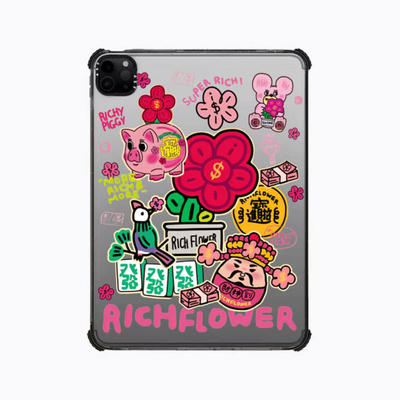 联名有钱花新年发发发适用苹果iPad Pro11寸平板电脑mini7/6保护套ipad10/11代防摔壳13/12.9mini卡通A16创意