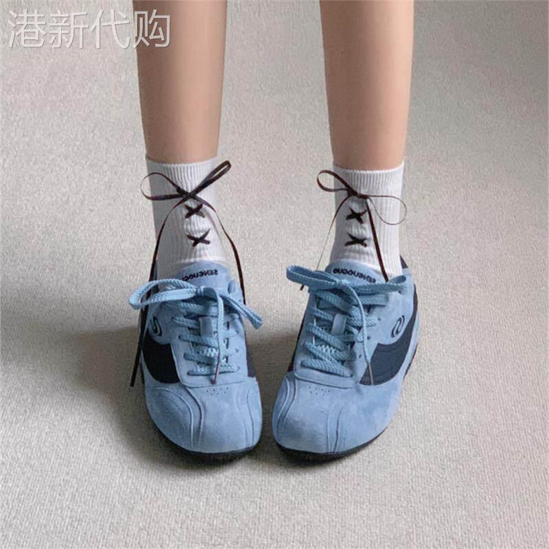 【意大利&奢品】原创蓝色多巴胺设计赛车鞋女ins高颜值舒适休闲鞋