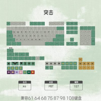 XDA-高度PBT键帽五面热升华