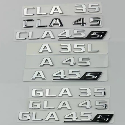 奔驰A45S字标CLA45S改装个性GLA45后尾标TURBO4MATIC侧标贴车标贴