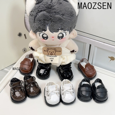 10cm棉花娃娃鞋子17cmlabubu公仔系鞋带小皮鞋可站立玩偶小配件
