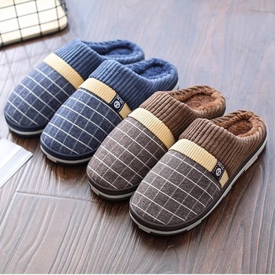 男士棉拖鞋防滑保暖加厚毛绒拖鞋