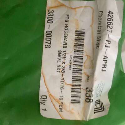 {议价}FTG HOSE BARB 1/2H X 3/8