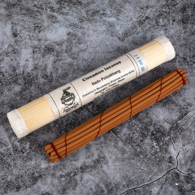 不丹进口NADO皇室肉桂藏香线香 CINNAMON 竹筒装19只21.5厘米